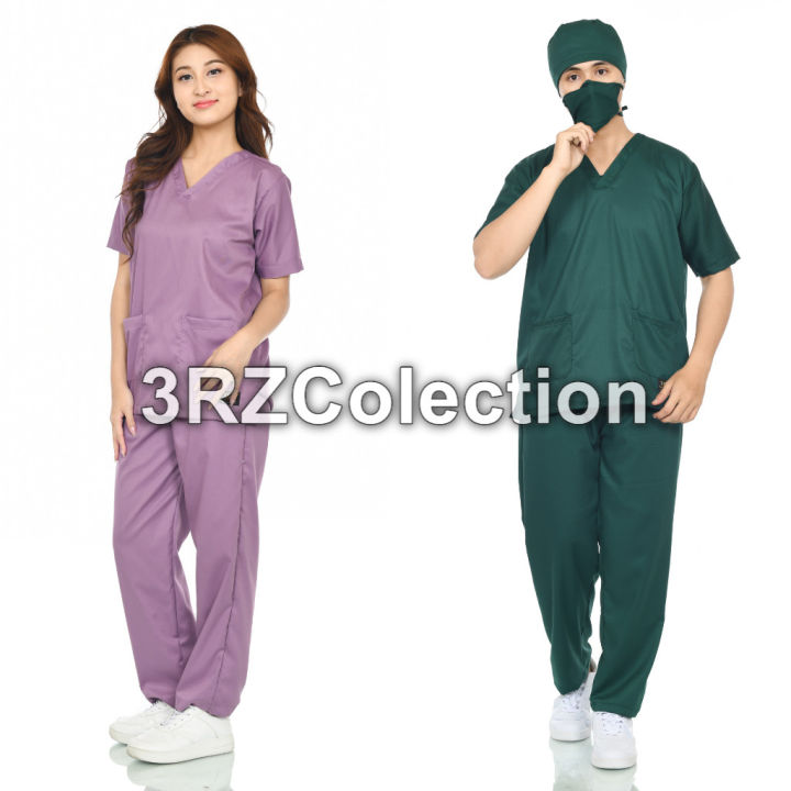 Baju OK Medis Unisex - Seragam Dokter dan Perawat Lengan Pendek, Nyaman ...