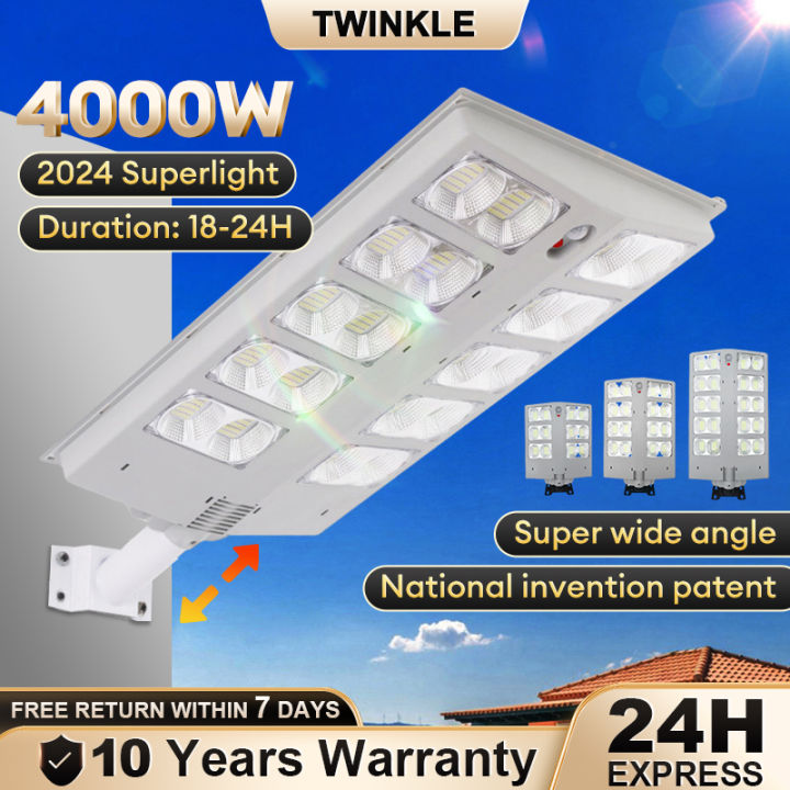 Lampu Solar Light Outdoor Lighting 4000W Solar Spotlight lampu solar IP67 Waterproof solar led ...