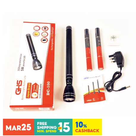DC-100 JAPAN TORCH LIGHT LONG RANGE (PALING PANJANG) GHS LED ...