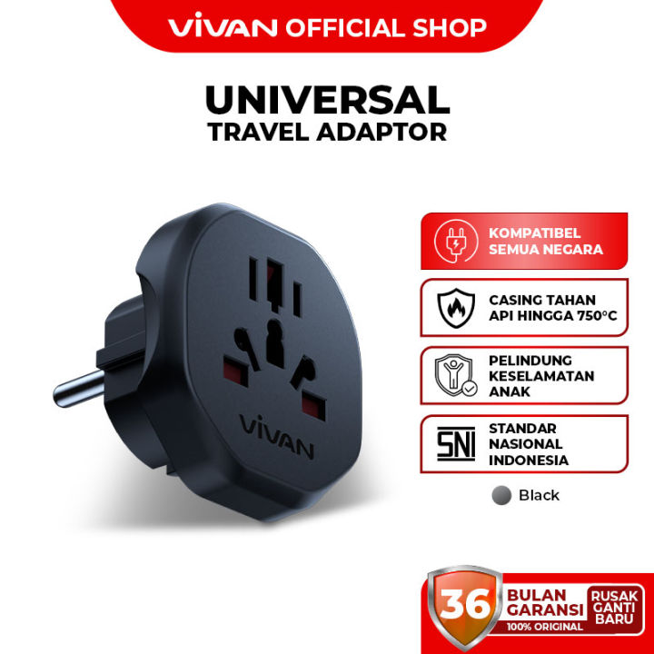 VIVAN Travel Adaptor VPS-T001A Multi-country / Power Adapter Universal ...