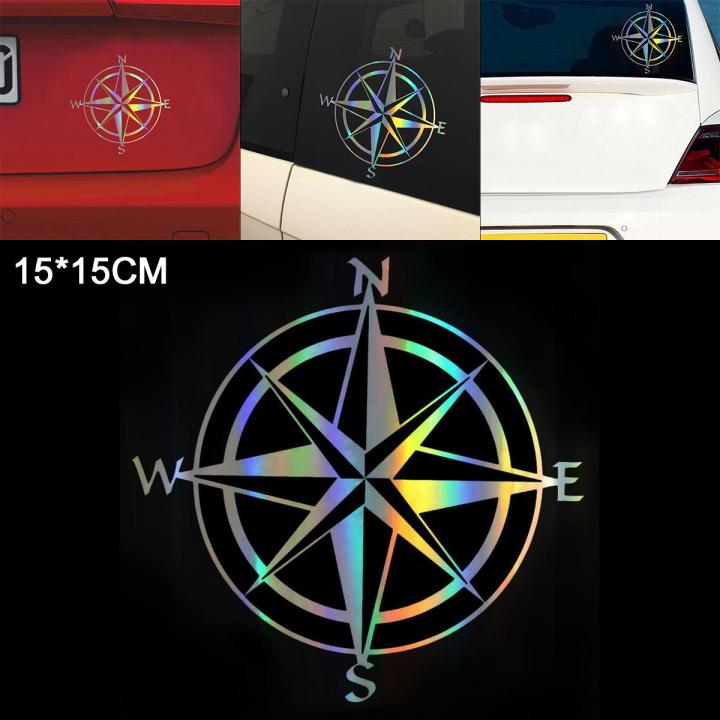 Colorful Compass Car Sticker Vinyl Car Decals Outdoor Car Motorcycle ...