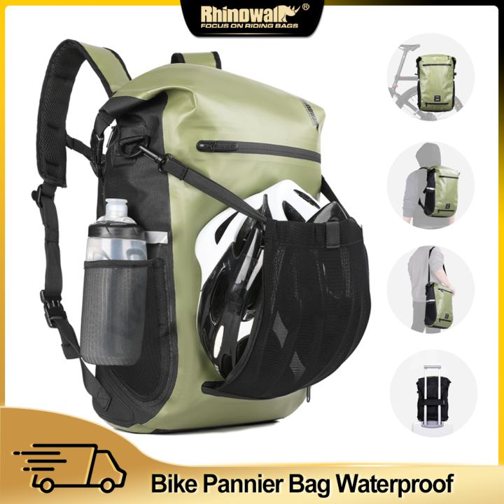 Rhinowalk Bike Pannier Bag 22L Fully Waterproof Trunk Bag Backback ...
