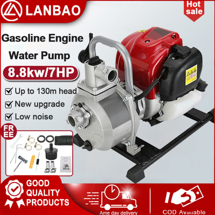 Gasoline Water Pump Heavy Duty 2-Stroke Petrol Engine Water Pump 5500W ...