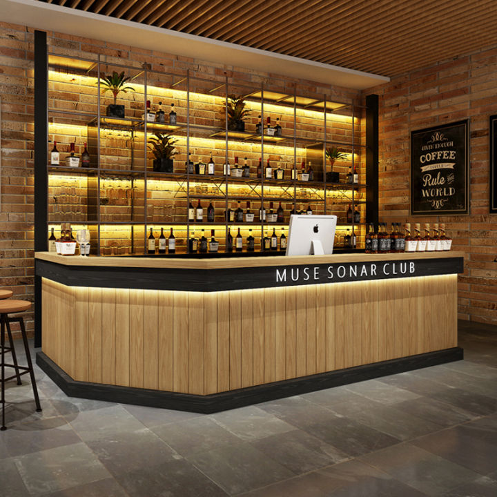 Retro cashier l corner music bar restaurant bar counter milk tea hotel ...