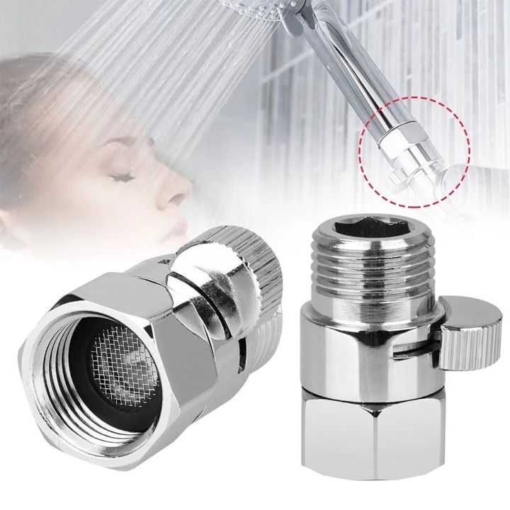 USECOAT Copper Shower Shut Off Valve Silver Water Saving Shower Head ...
