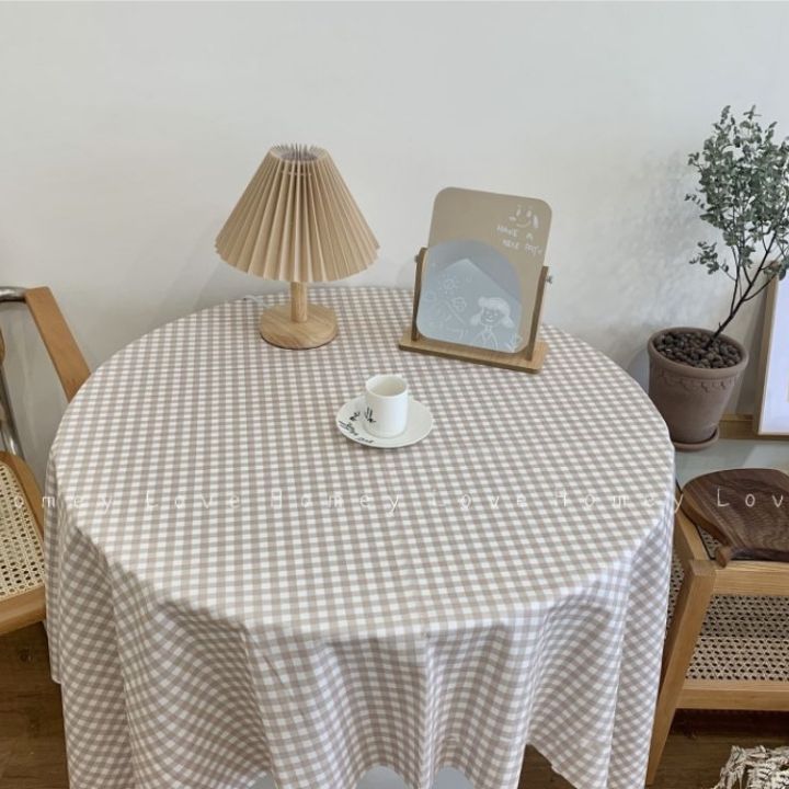 NewArrival♥︎ ins romantic floral grid nice organize table cloth meja ...