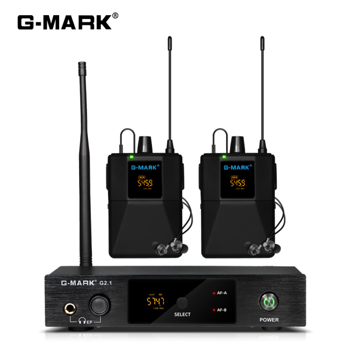 G-MARK G2.1IEM UHF Wireless In Ear Monitor System With Headphone Jack ...