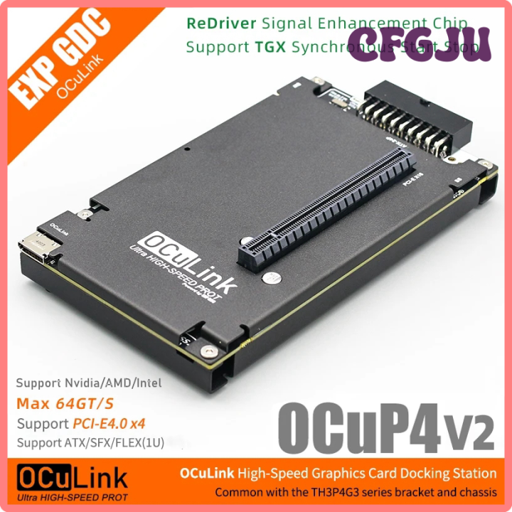 CFGJU OCuP4V2 OCuLink GPU Dock ReDriver Chip NVME M.2 to OCulink ...