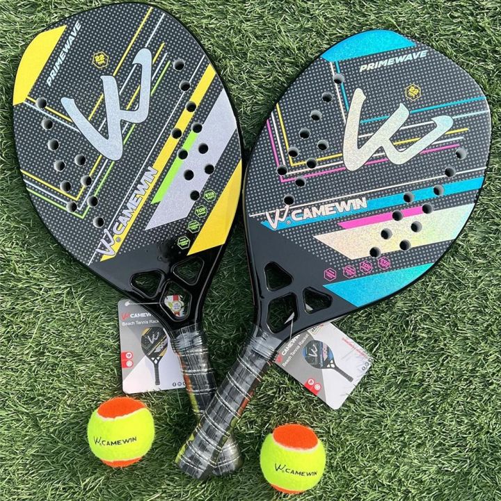 ไม้เทนนิสหน้าปากกา EVA ชายหาดไม้แร็กเกตเทนนิสคาร์บอนไฟเบอร์หนาเต็มรูป ...