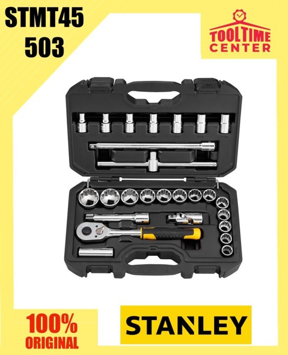 Stanley 26pc. 1/2" Drive 12P Socket Wrench set 8-32mm Model: STMT45503 ...