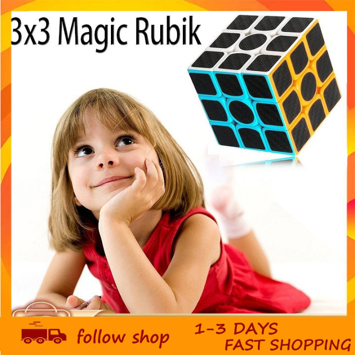 Magic Cube 3x3x3 Rubix Cube Super Smooth Fast Speed Magic Rubiks Puzzle ...