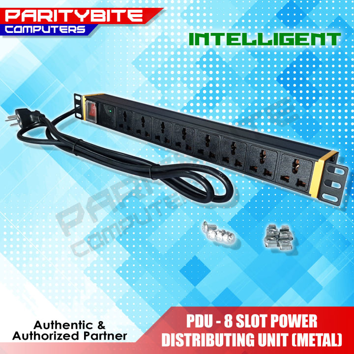8 Slots Metal Rack mount PDU Power Distribution Unit for Data Cabinet ...