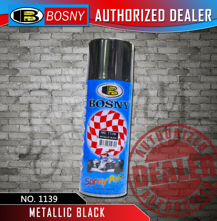 Bosny Spray Paint No. 1139 Metallic Black | Lazada PH