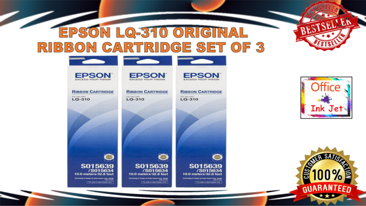 EPSON S015639 ORIGINAL RIBBON CARTRIDGE FOR EPSON LQ-310 PRINTER (BLACK ...