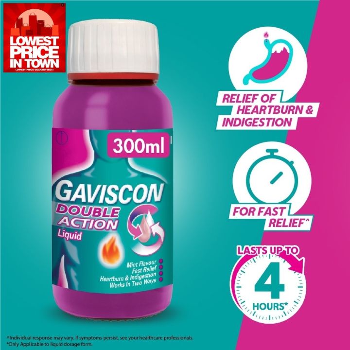 [Exp : March/August 2026 New !] Gaviscon Double Action Liquid for Fast ...