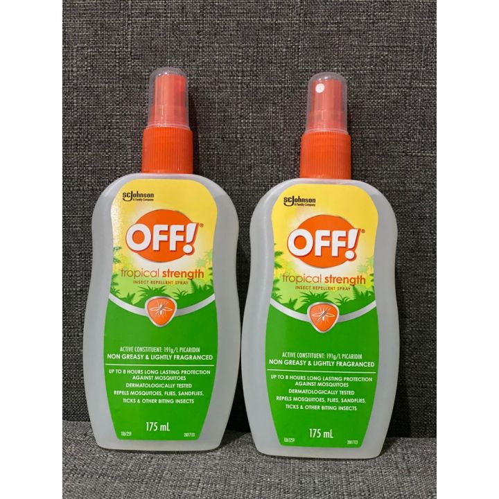 Off! Tropical Strength Insect Repellent Spray 175ml Mosquito Repellant ...