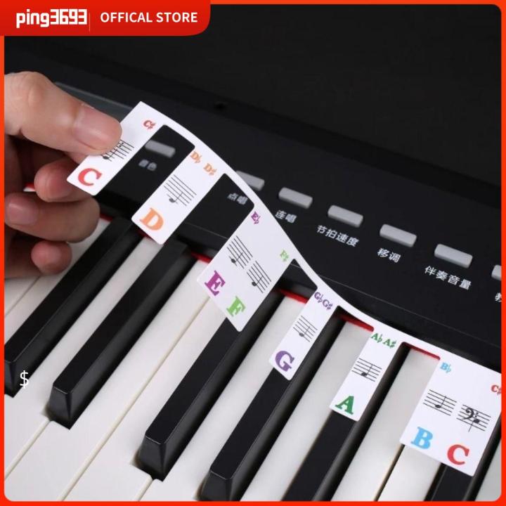 【COD】61 Keys 88 Keys Removable Piano for Key Labels Piano Keyboard ...