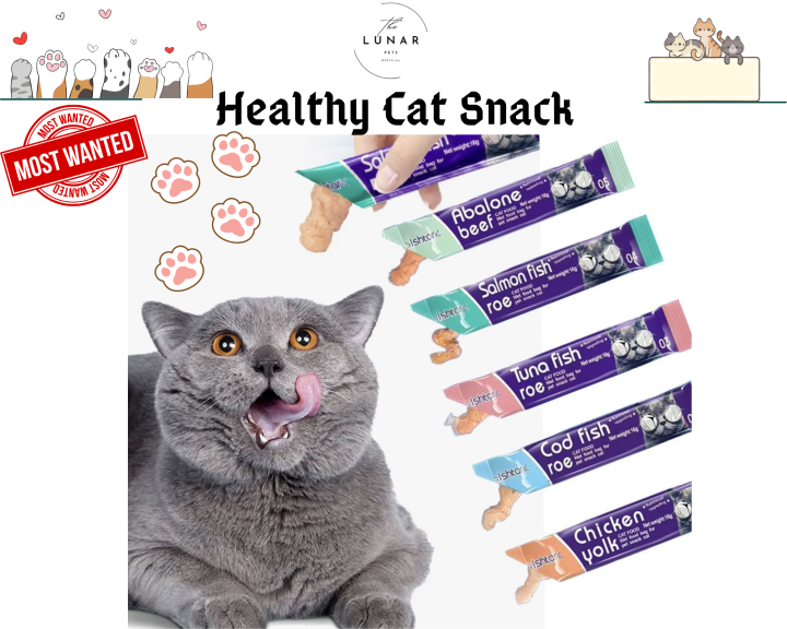 Cat Treat Cat Snack Stick Abalone Salmon Chicken Tuna Cod Fish Healthy ...