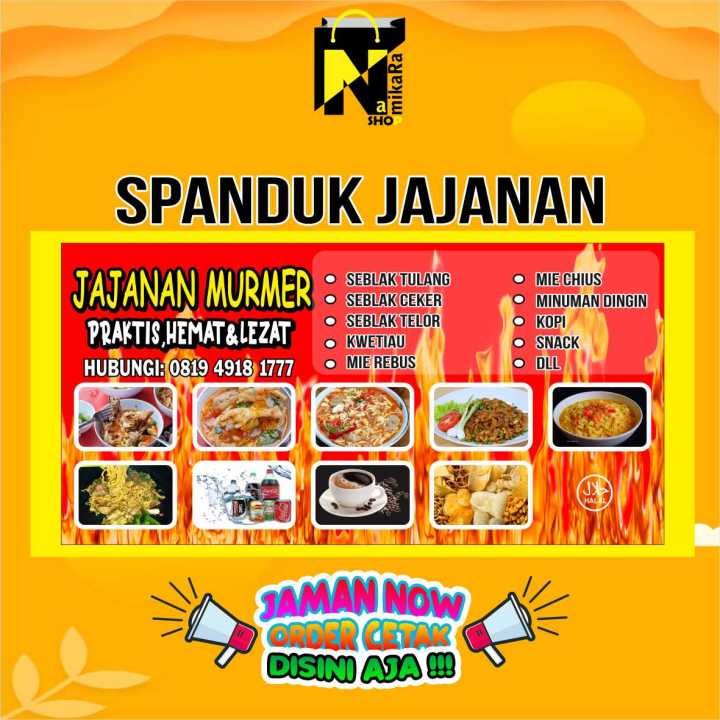 Spanduk Aneka jajanan makanan dan minuman / banner frozenfood aneka ...