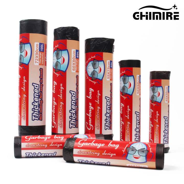 Trash Bags Drawstring Garbage Bags,Thickened Stretch Bathroom/Bedroom ...