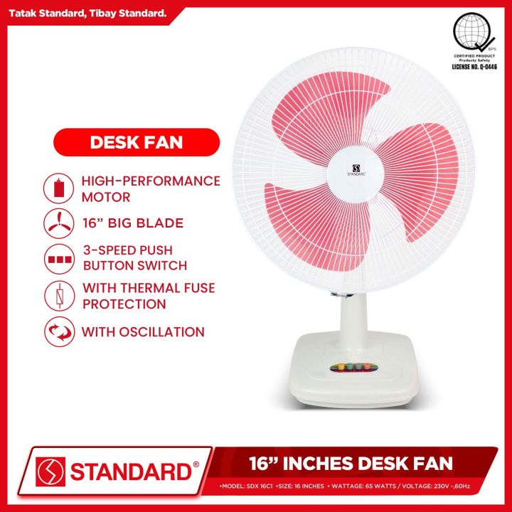 Standard Desk Fan 16" (Random Color) SDX-16C1 | Lazada PH