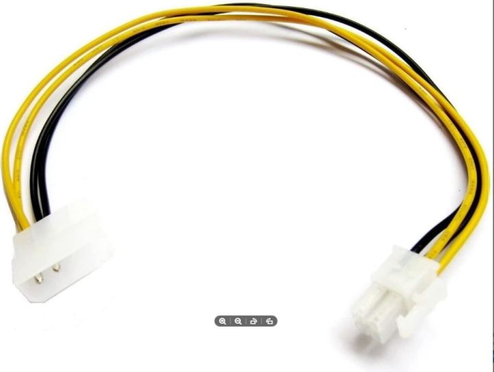 Molex 4 Pin 2 wire to ATX 12V 4 pin IDE to 4-Pin P4 CPU Power Adapter ...