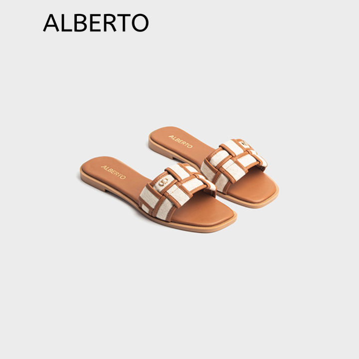ALBERTO Women's Amirah Flat Sandals | Lazada PH