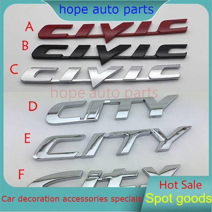 NEW Upgrade Honda CIVIC CITY Metal Car logo sticker | Lazada PH