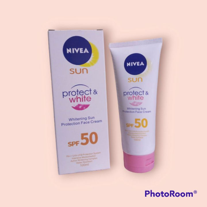 100ml NIVEA Sun Protect & White Face Cream SPF50 Whitening Sunscreen ...