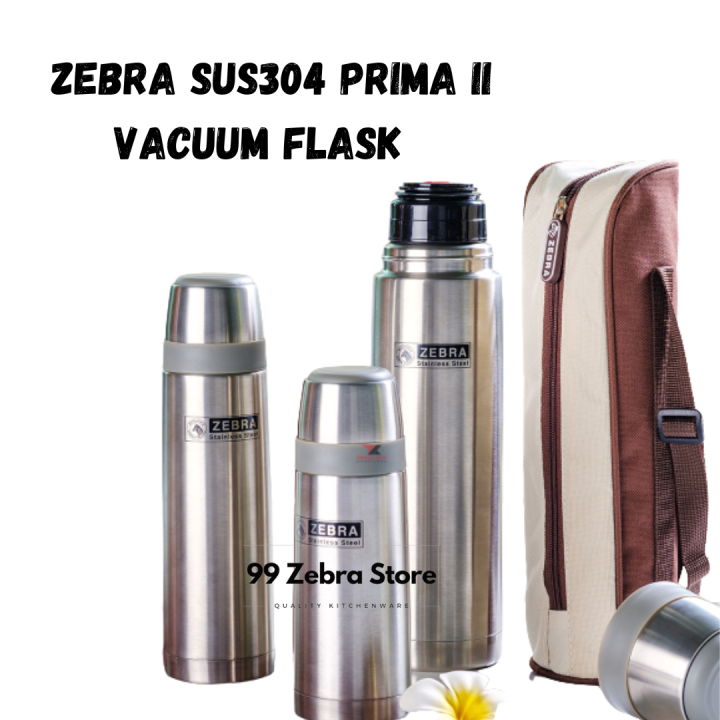 Zebra SUS304 Prima II Vacuum Flask with Carry Keep Warm Bag 0.35L, 0 ...