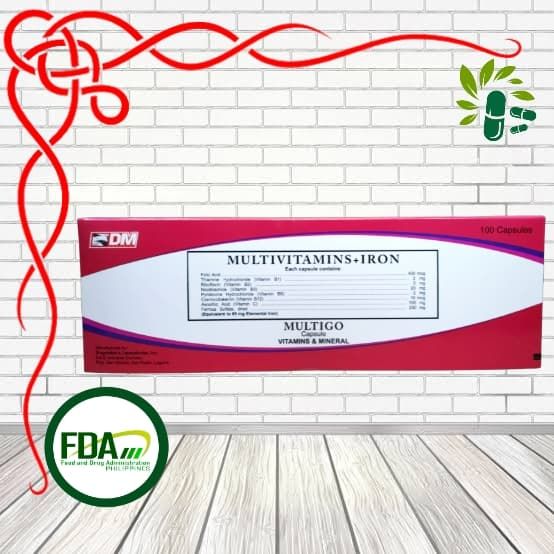 MULTIGO Multivitamins + Iron 100 Capsules | Lazada PH