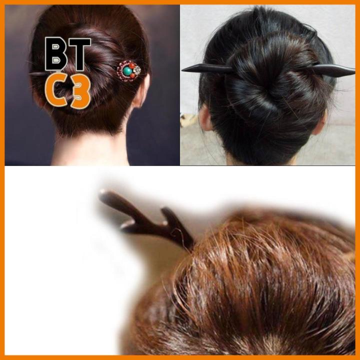 BTC3 แฟชั่น แกะสลัก ผลิตภัณฑ์ดูแลเส้นผม ทำด้วยมือ กิ๊บติดผม ที่ติดผมตะเกียบ อุปกรณ์ตกแต่งผม ...