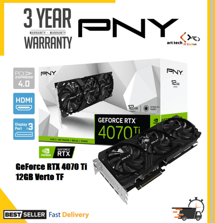 PNY GeForce RTX 4070 Ti 12GB Verto TF / RTX 4070 Ti 12GB OC XLR8 Gaming ...