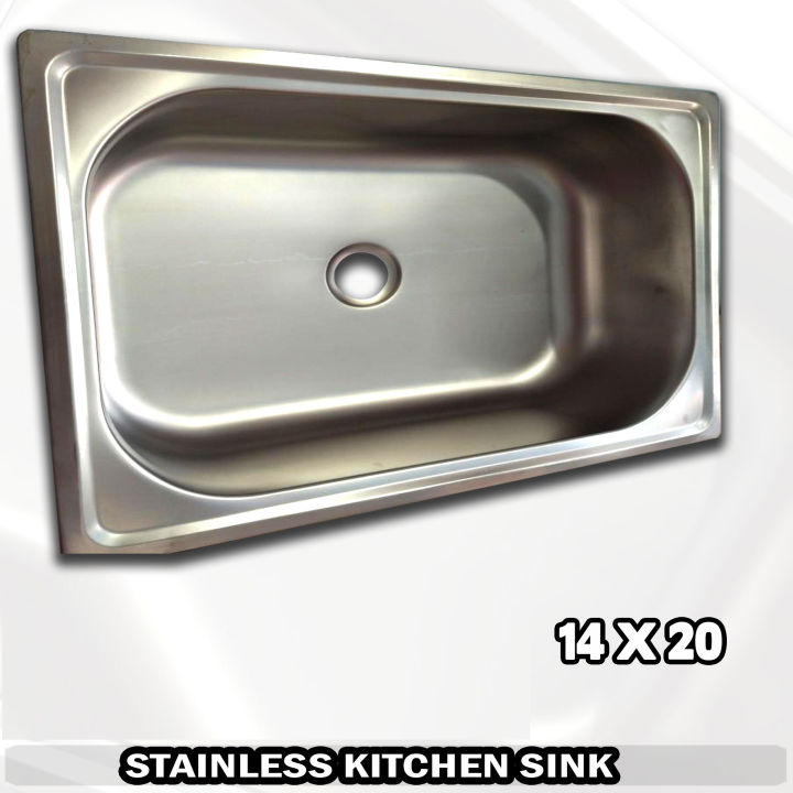 STAINLESS KITCHEN SINK 14X20 16X24 With Strainer | Lazada PH