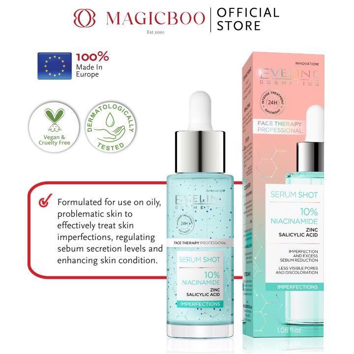 Magicboo Eveline Serum Shot Niacinamide With Zinc And Salicylic Acid 10 ...