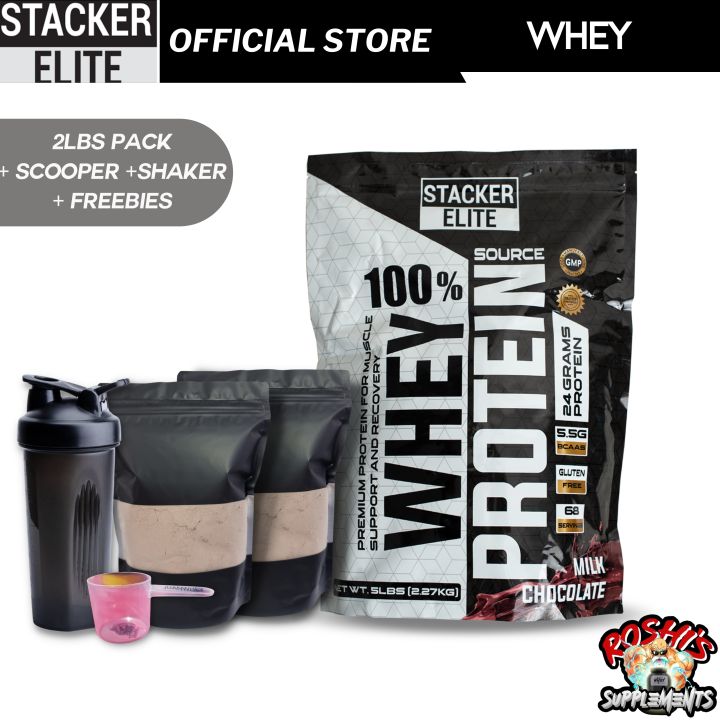 STACKER ELITE WHEY PROTEIN - AVAILABLE IN 1LB | 2LBS POWDER | Lazada PH
