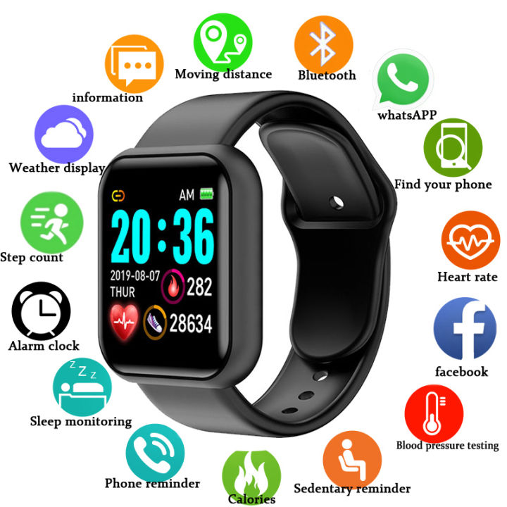 Y56 Smart Jam Tangan Pria Wanita Bluetooth Smartwatch Touch Smart ...