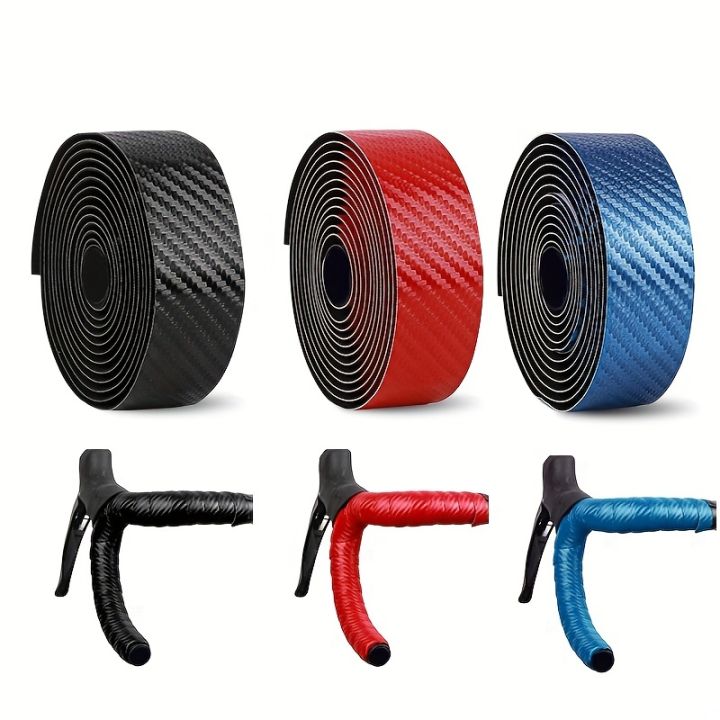 1 Pair Handle Bar Tape Road Bike Drop Bar Tape for Fixie with Bar Plugs ...