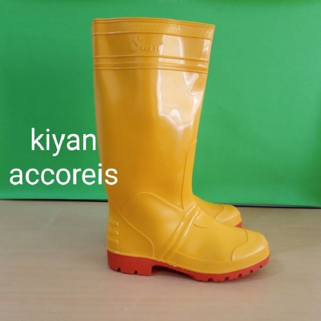 sepatu boot / sepatu proyek steffy long yellow | Lazada Indonesia