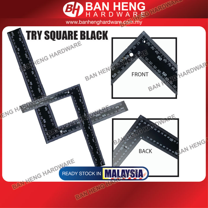 16" X 24" / 12" X 8" BLACK STEEL/ALUMINIUM/STAINLESS STEEL TRY SQUARE ...