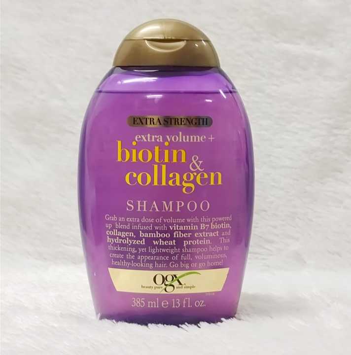 OGX Extra Strength Biotin & Collagen Shampoo 385ml | Lazada Indonesia