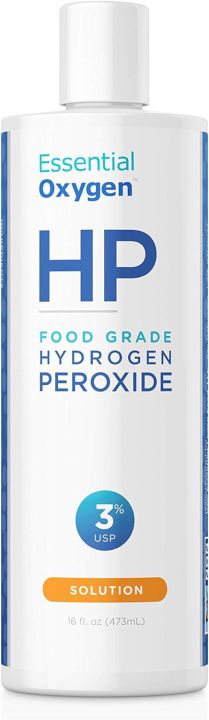 Essential Oxygen HP Food Grade Hydrogen Peroxide 3% USP Solution 16 oz ...