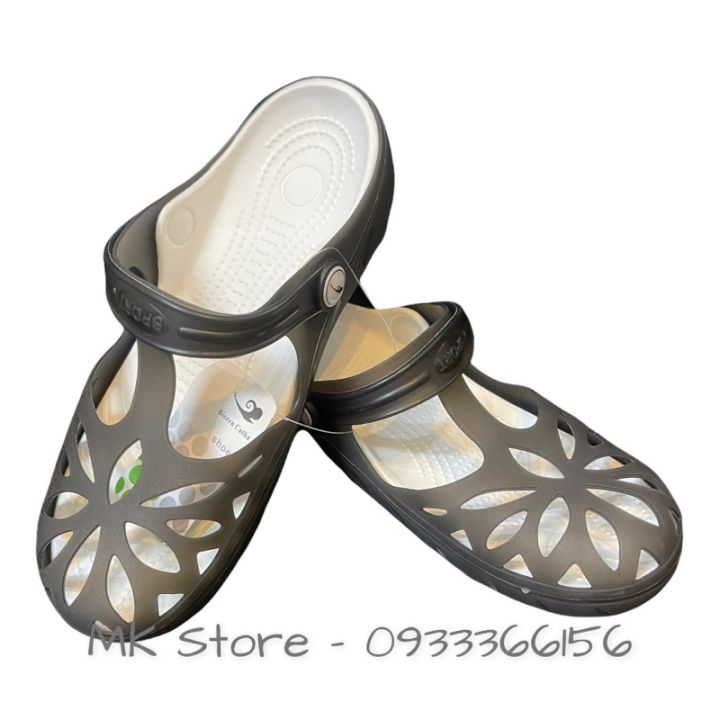 Giày Nhựa Dẻo Bít Mũi NỮ Khoét Lazer Đi Mưa Bioren Catha - GL035 ...