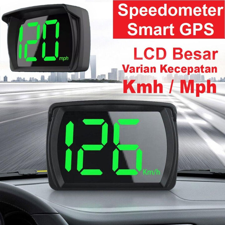 Speedometer GPS Digital USB KMH MPH Switch Akurat Real Time LED Layar ...