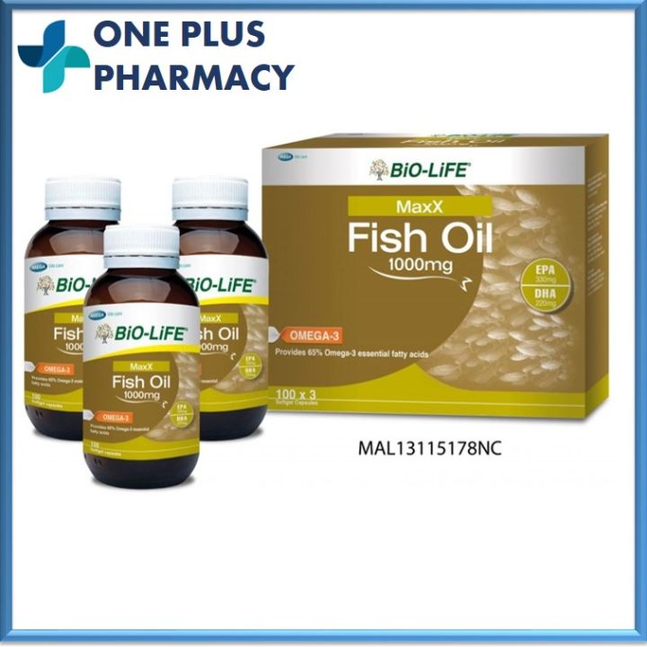Bio-Life MaxX Fish Oil 1000mg 100's / 3x100's [EXP 05/2027] | Lazada