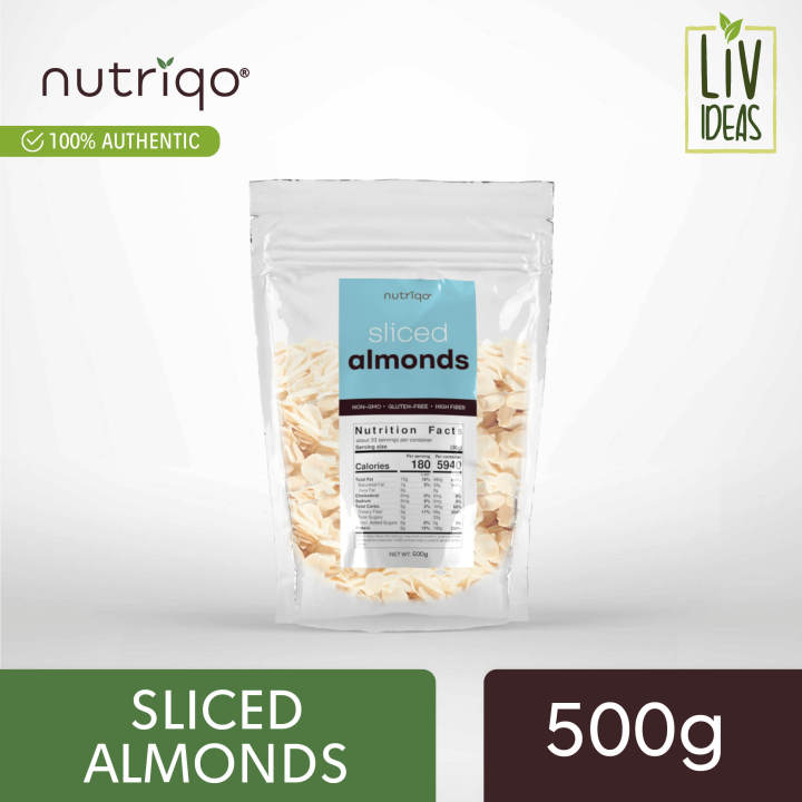Nutriqo Sliced Almonds 500g | Lazada PH