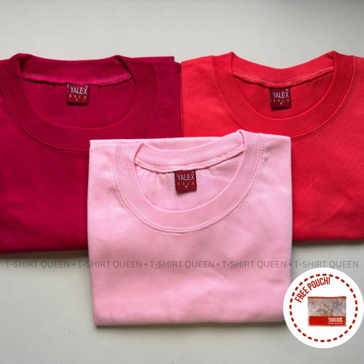YALEX Round Neck Plain T-shirt UNISEX 200 GSM - SHADES OF PINK | Lazada PH