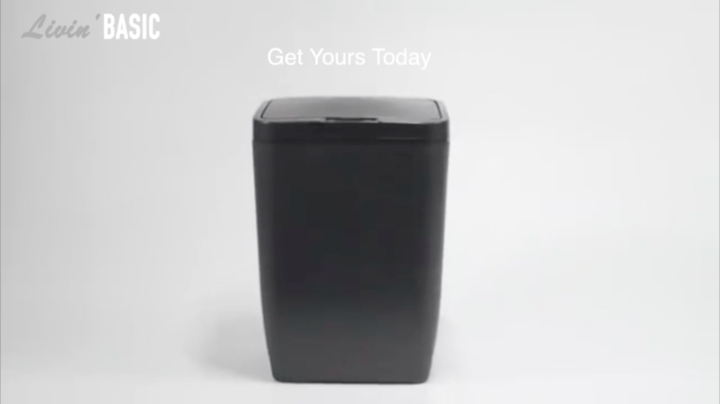 15L Black Smart Bin / SG In-stock / Contactless Sensor Bin with Lid ...
