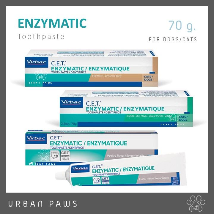 ยาสีฟัน Virbac C.E.T. Enzymatic Toothpaste สำหรับสุนัขและแมว 70 g ...