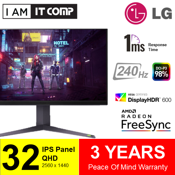 LG 32 Inch 32GQ850 / 32GQ50-B UltraGear QHD Nano IPS with ATW 1ms 240Hz ...